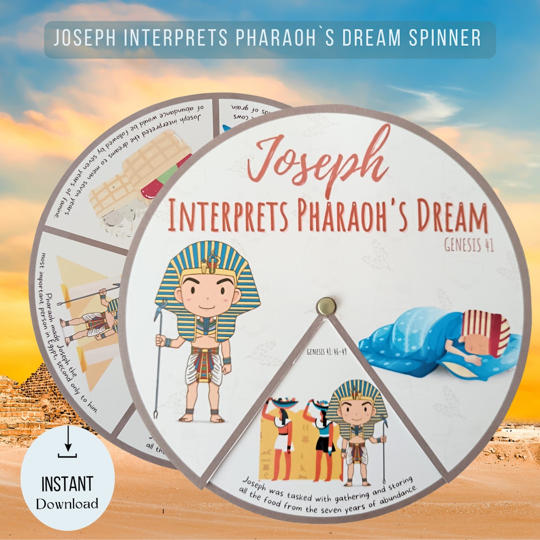 Joseph Interprets Pharaoh's Dream Spinner Wheel | Sunday School Craft ...