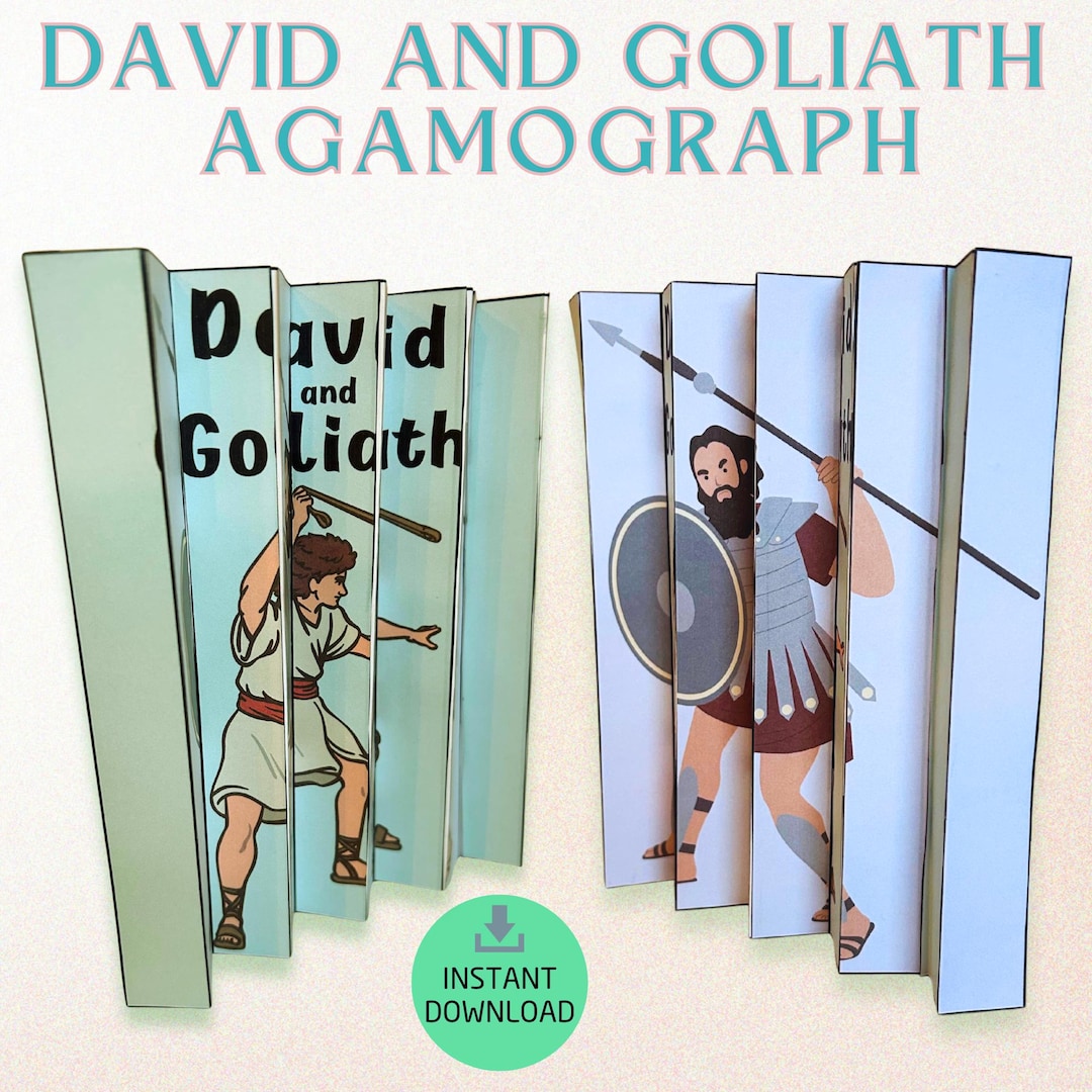 Printable David and Goliath Agamograph – Sunday School Craft, Instant ...