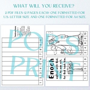 Printable Enoch Walked With God Agamograph – Sunday School Craft ...