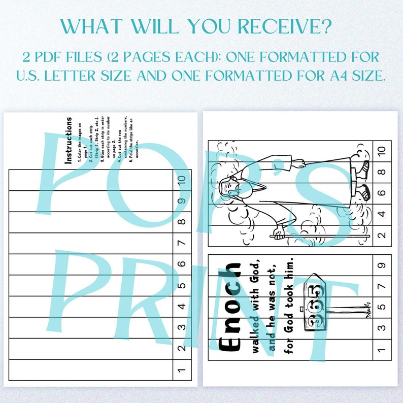 Printable Enoch Walked With God Agamograph – Sunday School Craft ...