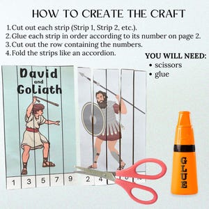 Printable David and Goliath Agamograph – Sunday School Craft, Instant ...