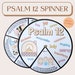Printable Psalm 12 Coloring Spinner Wheel | Psalm 12 Sunday School ...