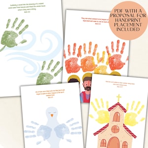 Pentecost Handprint Craft| Pentecost Kids Story| Sunday School ...