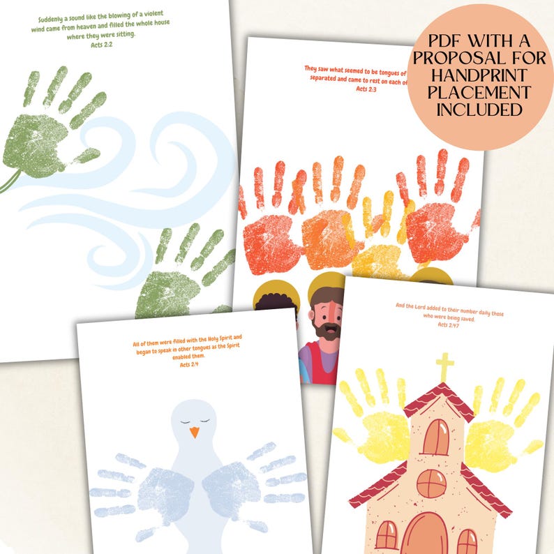 Pentecost Handprint Craft| Pentecost Kids Story| Sunday School ...