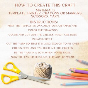 Printable Easter Necklace Craft, Sunday School Holy Week Activity ...