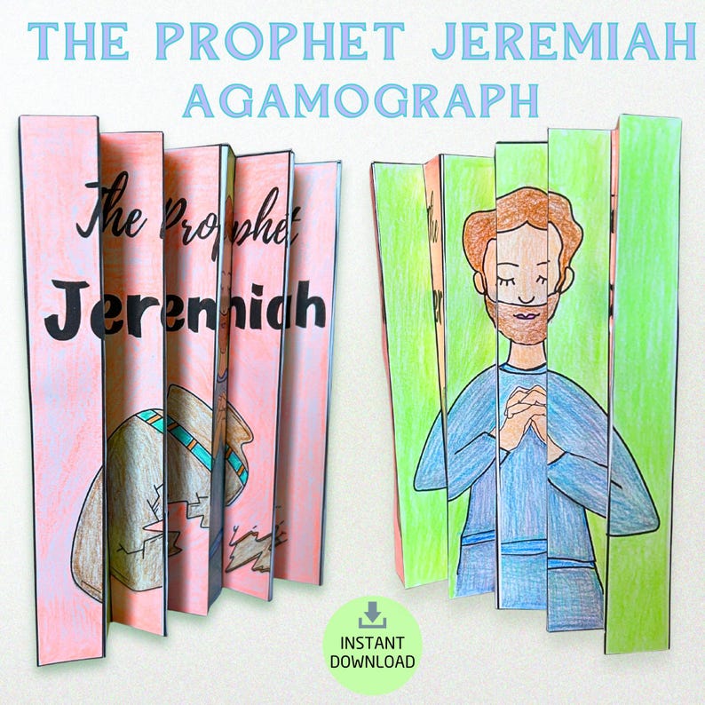 Printable the Prophet Jeremiah Agamograph Sunday School Craft the ...