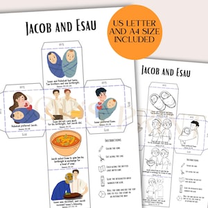 Printable Jacob and Esau Cube Sunday School Craft | Kids' Ministry ...