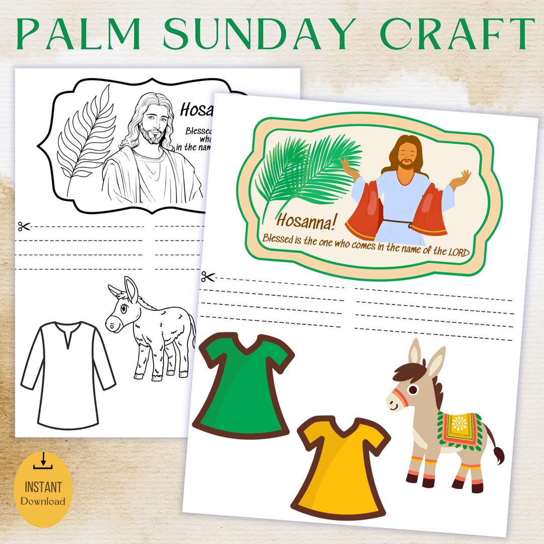 Printable Palm Sunday Mobile, Jesus’ Entry Into Jerusalem Sunday School ...