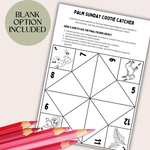 Palm Sunday Story for Kids| Cootie Catcher| Printable Sunday School ...