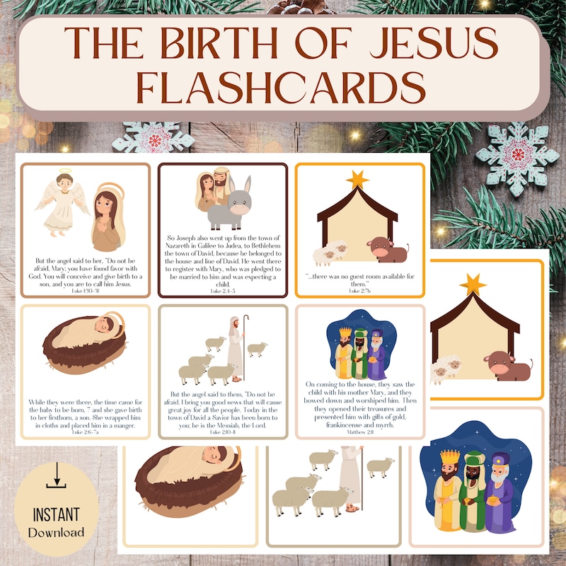 Christmas Flashcard - Etsy