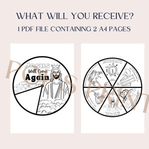 Jesus Will Come Again Spinner Wheel | Bible Verses Printable | Coloring ...