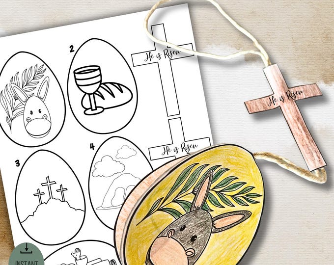 Easter Torn Paper Craft for Toddlers, Coloring Paper Craft, He is Risen ...
