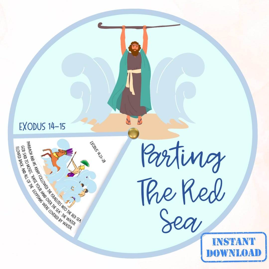 Crossing the Red Sea Spinner Wheel: Sunday School Kids Ministry Craft ...
