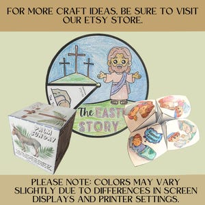 Printable Easter Sunday School Craft Kids Ministry Activity, Coloring ...