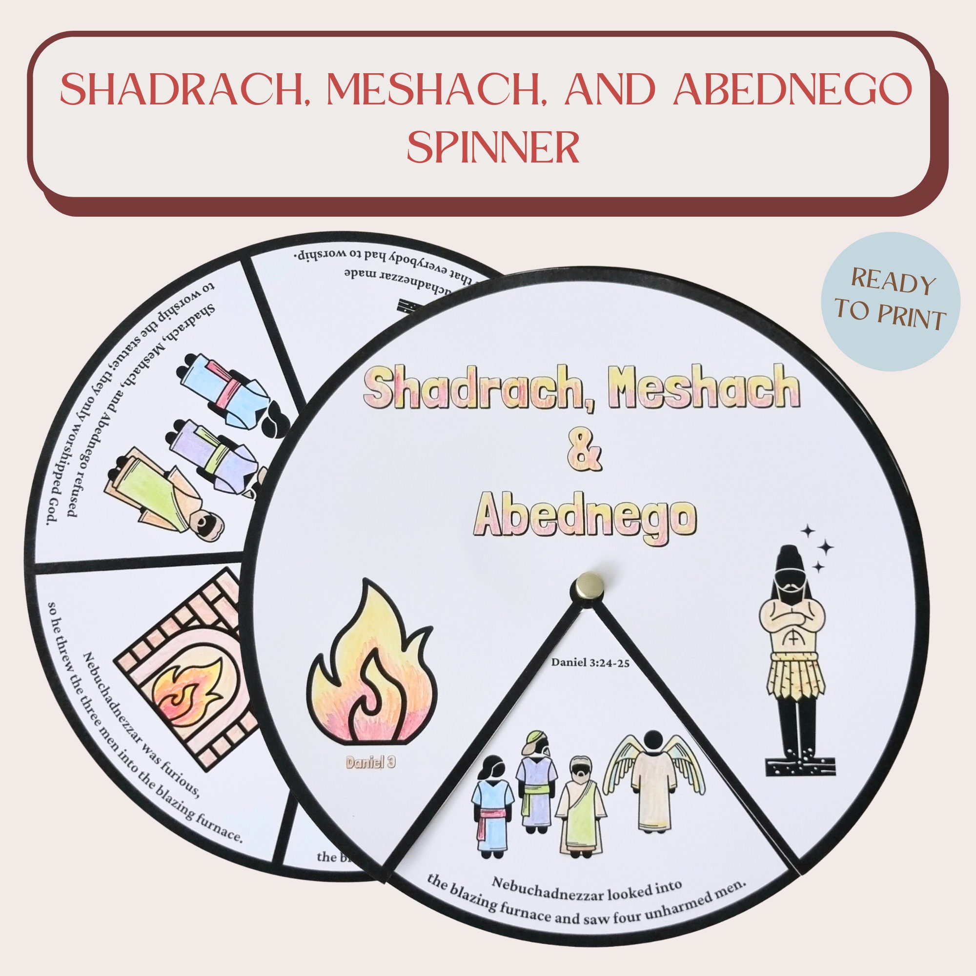 Shadrach, Meshach & Abednego in the Fiery Furnace, Interactive Coloring ...