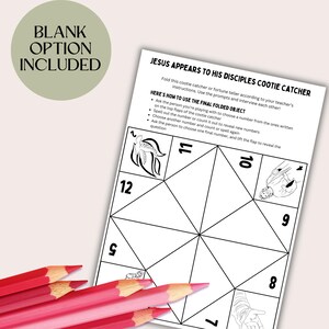 Jesus Appears to His Disciples Cootie Catcher for Kids| Printable ...