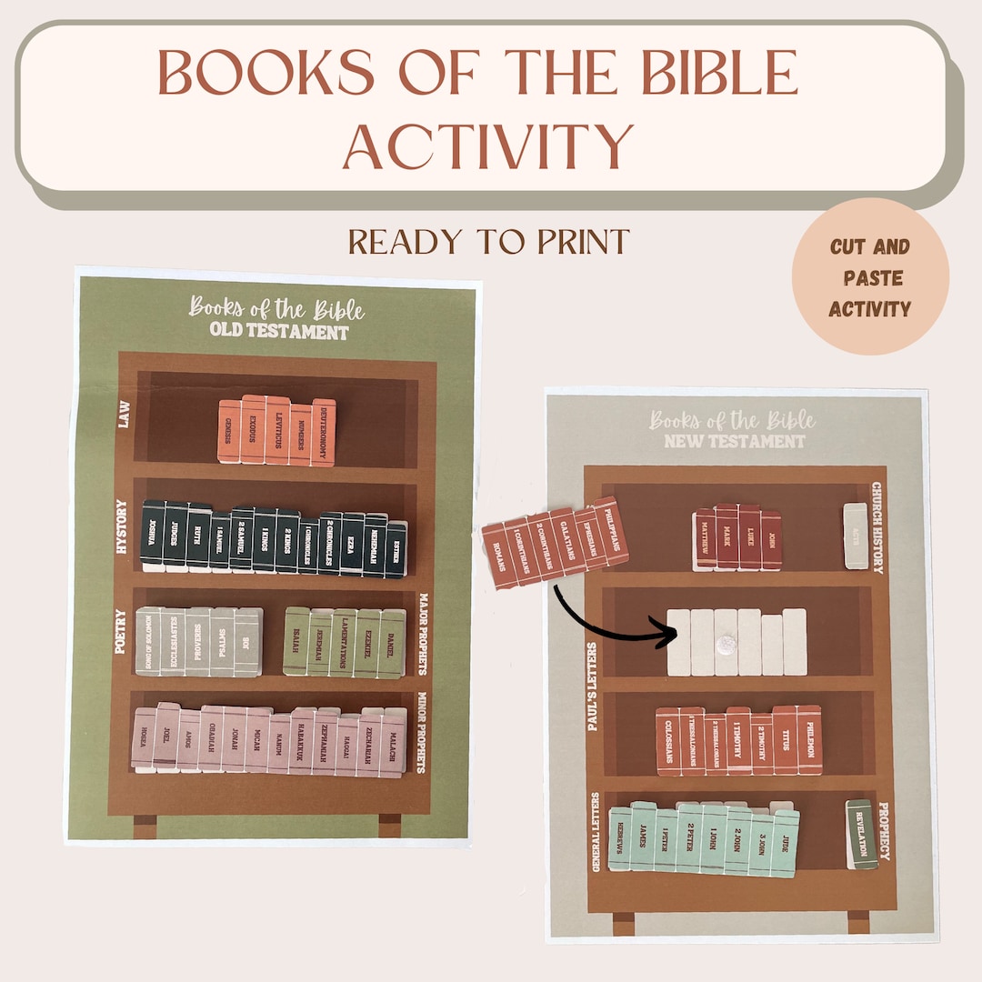 Books of the Bible Activity| Old Testament Printable| New Testament ...