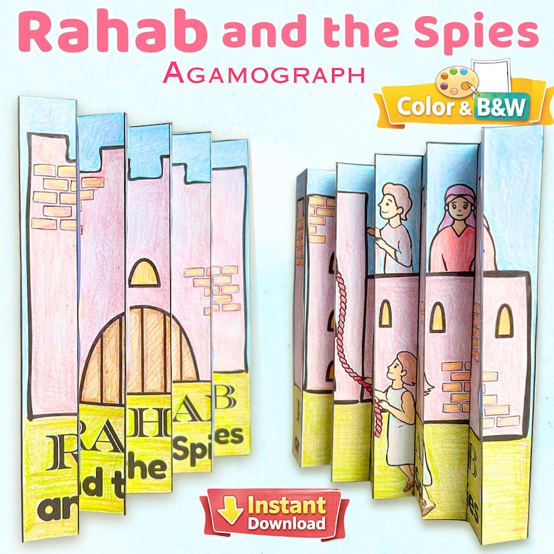 Rahab and the Spies Agamograph Craft , Sunday School Bible Story ...