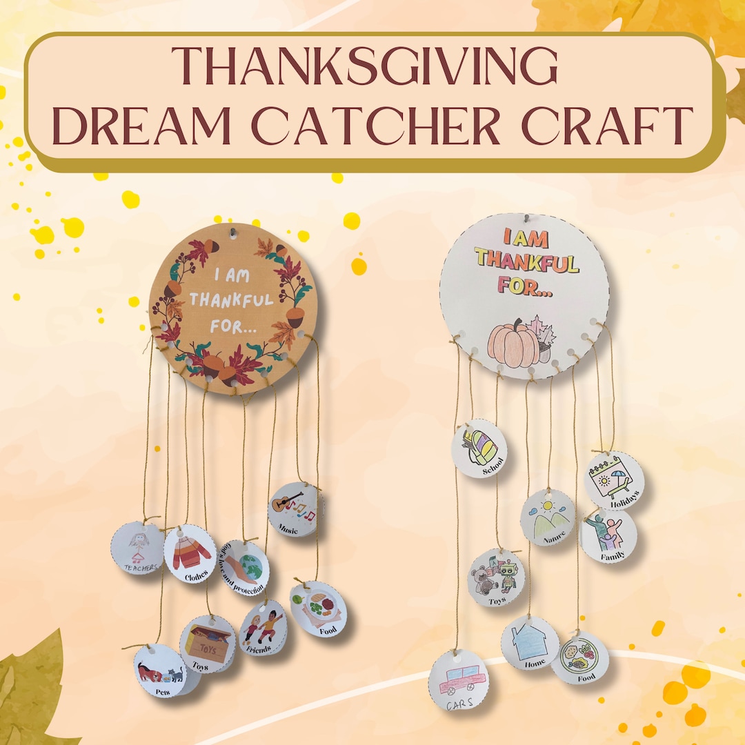 Thanksgiving Dream Catcher Craft| Thanksgiving Activity| Thanksgiving ...