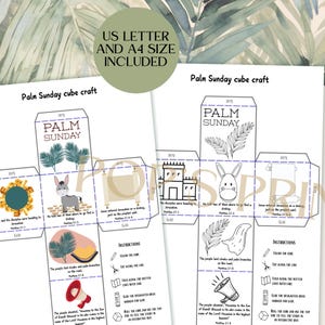 Palm Sunday Cube Craft| Printable Sunday School Bible Activity| Game ...