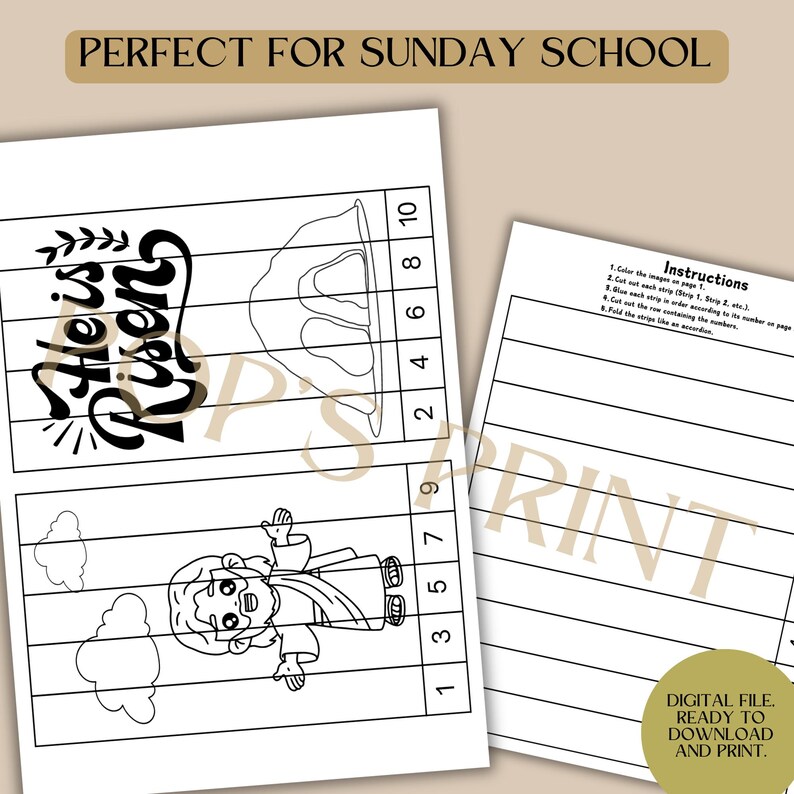 Easter Agamograph Craft| Sunday School Activity for Kids| Instant ...