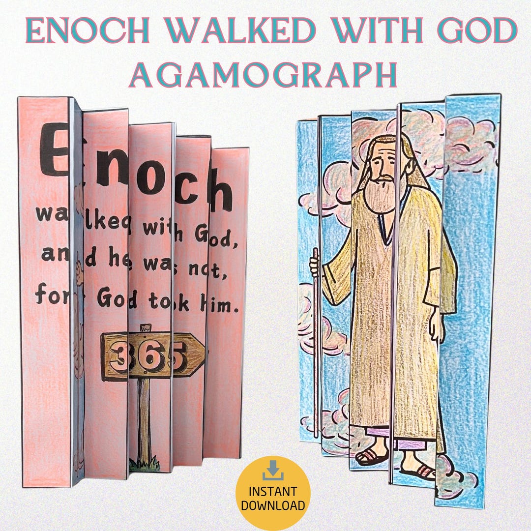 Printable Enoch Walked With God Agamograph – Sunday School Craft ...
