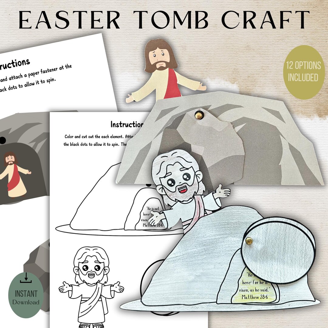 Easter Tomb Craft for Kids| Sunday School Craft| Easter Story Activity ...