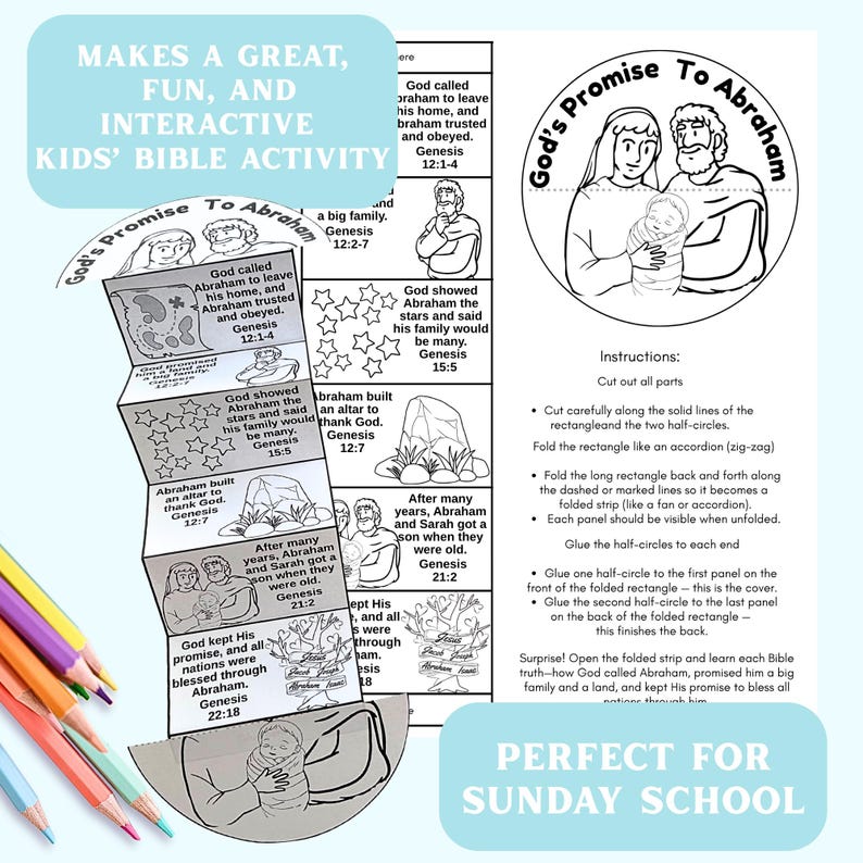 God’s Promise to Abraham Bible Craft for Kids – Printable Christian ...