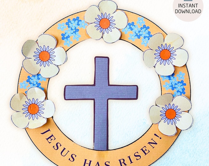 He is Risen Easter Card Crafts DIY 3D Easter Card Printable Sunday ...