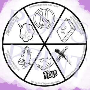 Printable Lent Sunday School Craft Coloring Spinner Wheel, Kids ...