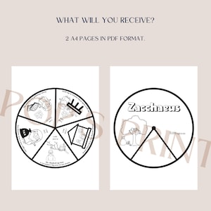 Printable Zacchaeus Coloring Spinner Wheel, Sunday School Craft, Kids ...