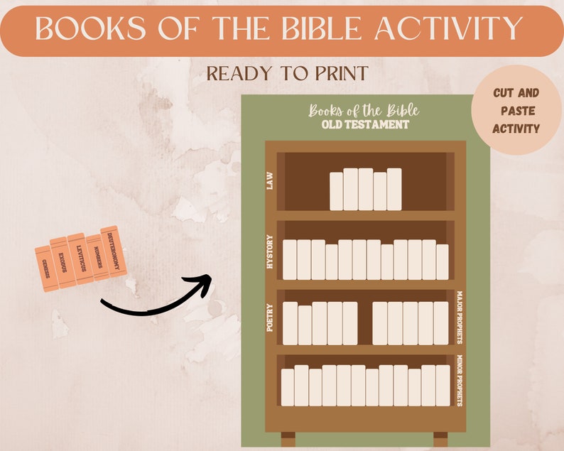 Books of the Bible Activity Old Testament Printable New - Etsy