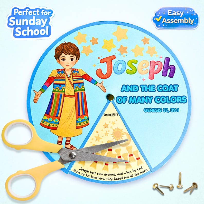 Joseph and the Coat of Many Colors Bible Craft for Kids – Printable ...