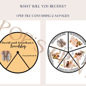 Printable David and Jonathan Spinner Wheel | Sunday School Craft | Kids ...