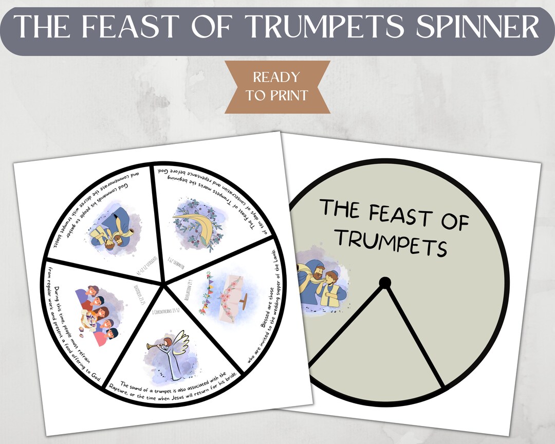 The Feast of Trumpets Spinner Wheel the Feast of Trumpets Craft Sunday ...