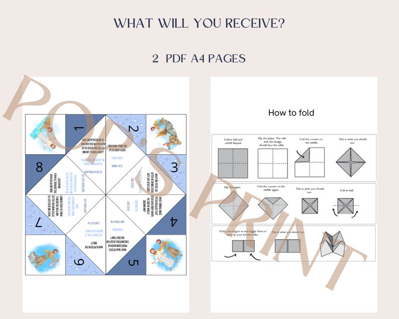 Peter the Apostle Cootie Catcher| Sunday School Craft| Cootie Catcher ...