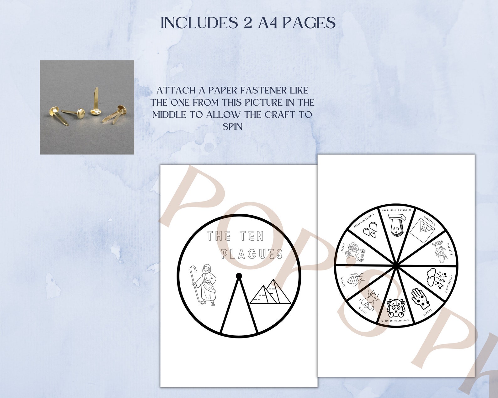 The Ten Commandments Coloring Spinner Wheel| the Ten Commandments Craft ...