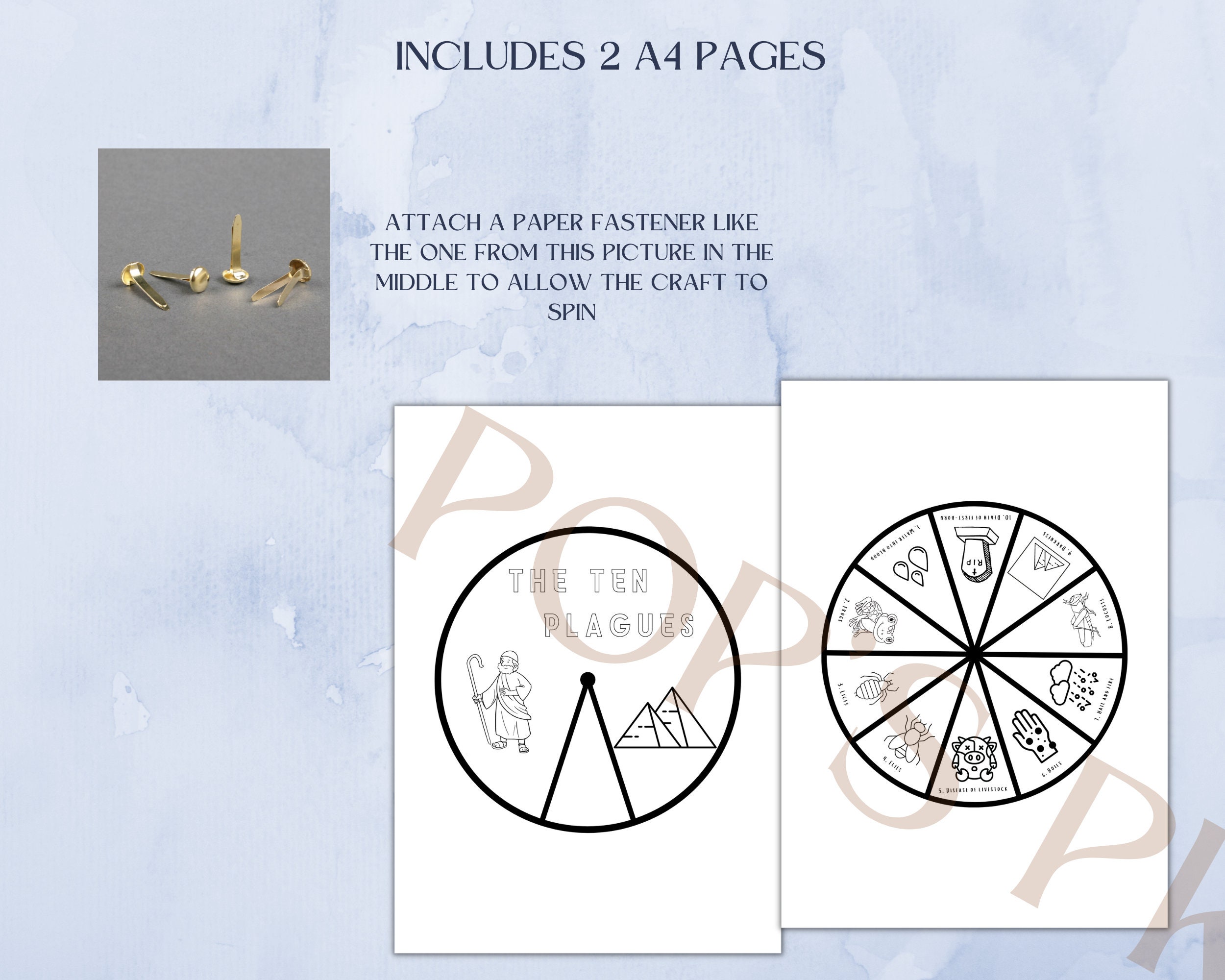 The Ten Commandments Coloring Spinner Wheel| the Ten Commandments Craft ...