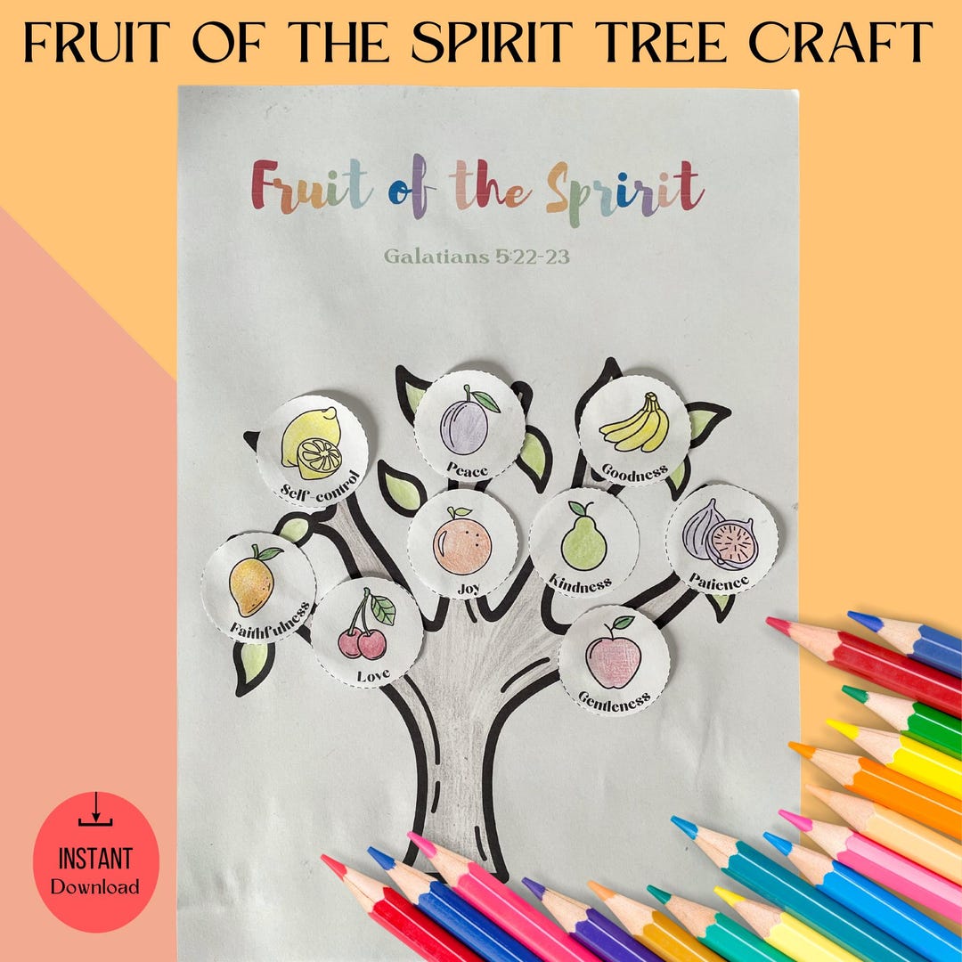 Fruit of the Spirit Tree Craft Fruit of the Spirit Activity Sunday ...