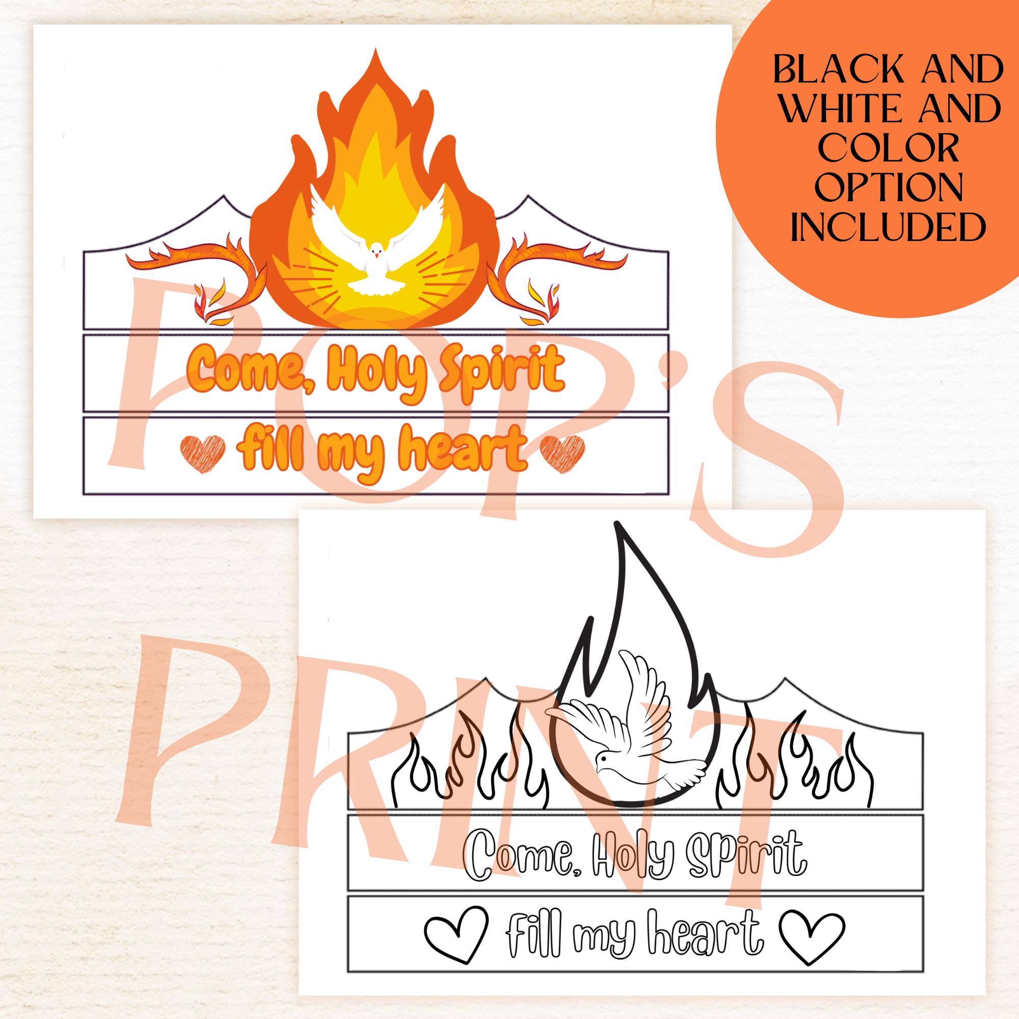 Printable Day of Pentecost Crown, Sunday School Craft, Pentecost ...