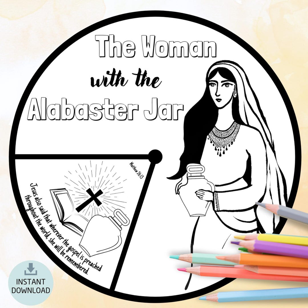 Printable Sunday School Craft the Woman With the Alabaster Jar Bible ...