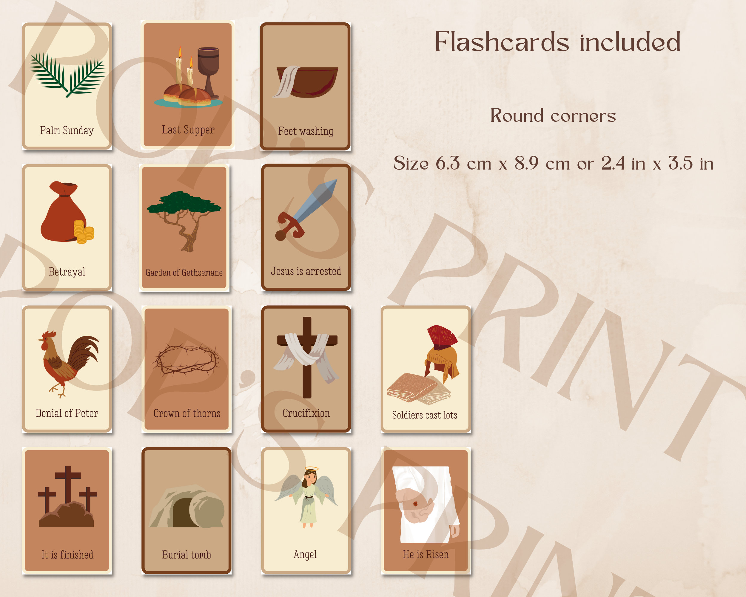 Easter Story Cards|holy Week Story Cards|easter Week Prints|sunday ...