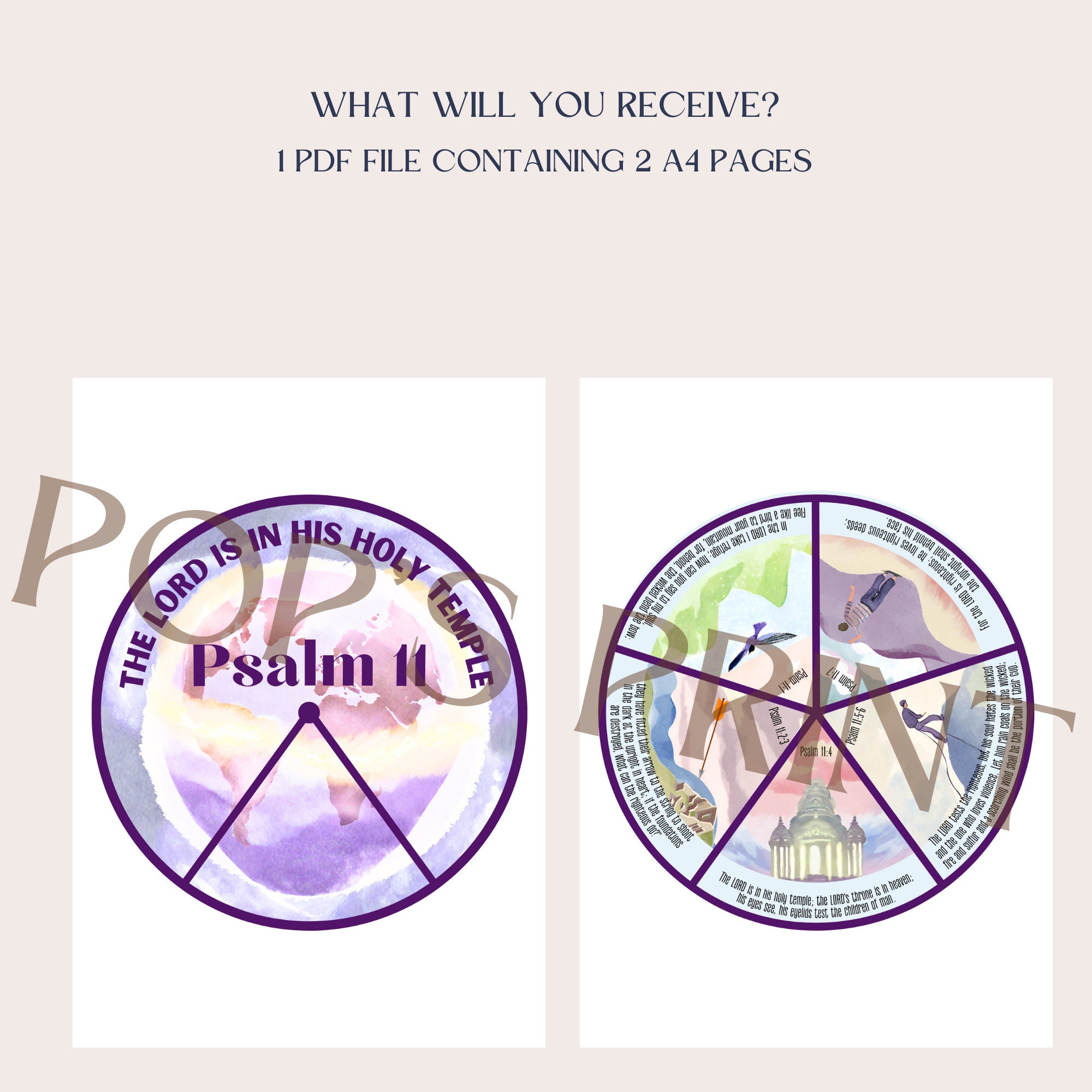 Psalm 11 Spinner Wheel | Psalm 11 Craft | Sunday School Craft | Kids ...