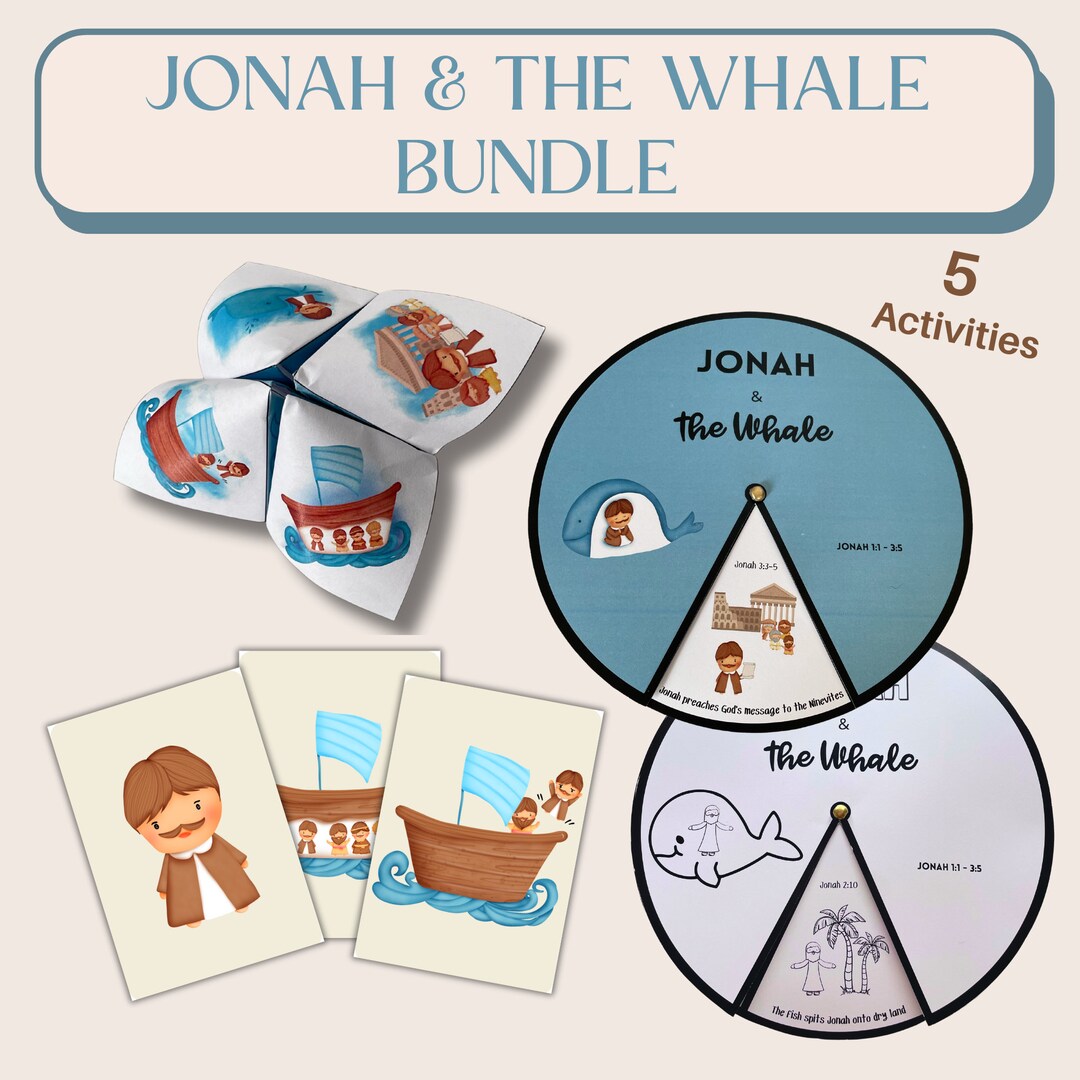 Jonah and the Whale Bundle| Jonah and the Whale Spinner Wheel| Jonah ...