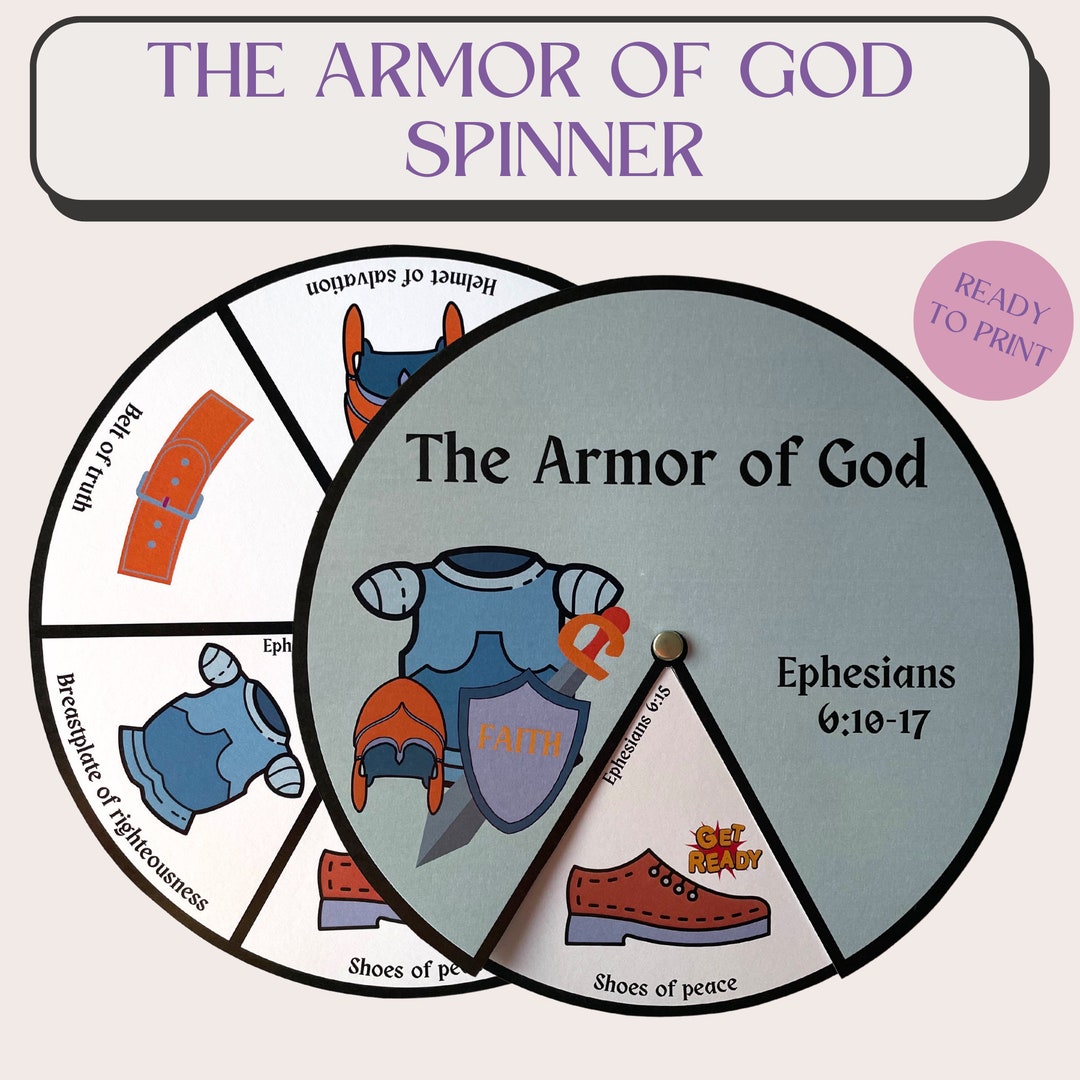 The Armor of God Spinner Wheel the Armor of God Craft Sunday - Etsy ...