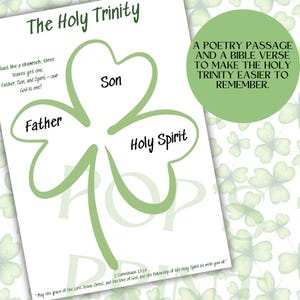 St. Patrick's Day Shamrock Handprint Craft| St. Patrick Children Art Activity| the Holy Trinity ...