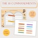 Printable the Ten Commandments Sunday School Craft, Homeschool Bible ...