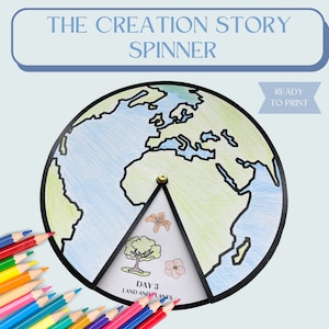 Days of Creation Spinner Wheel Printable, Perfect Sunday School ...