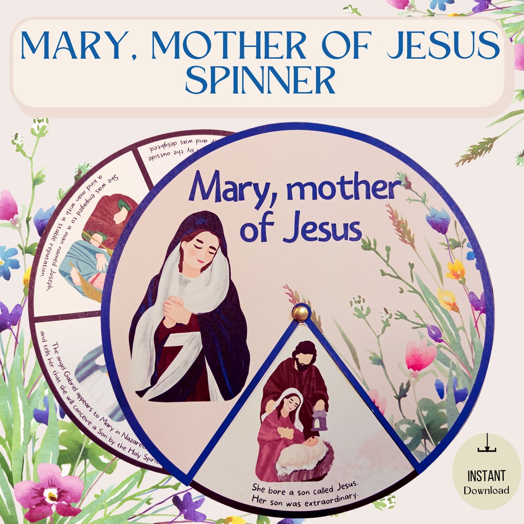 Mary, Mother of Jesus Spinner Wheel| Nativity Craft| Sunday School ...