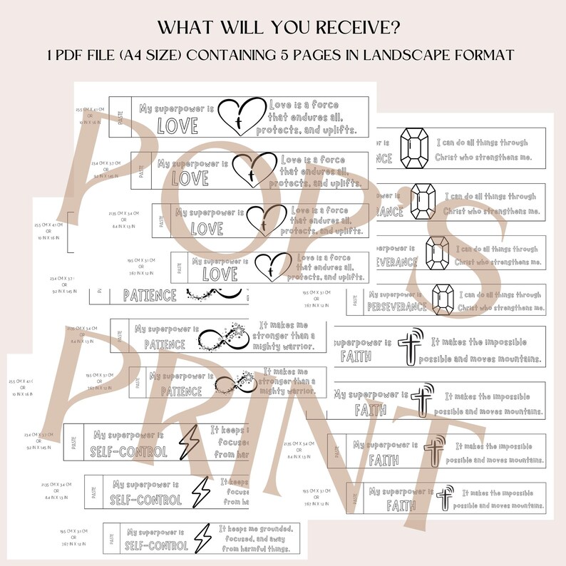 Christian Superpowers Bracelet Printable Sunday School Craft, Kids ...